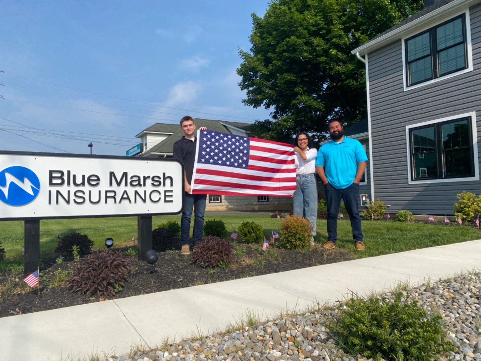 🇺🇸 Flag Day Flag Exchange Recap – A Proud Day at Blue Marsh Insurance ...